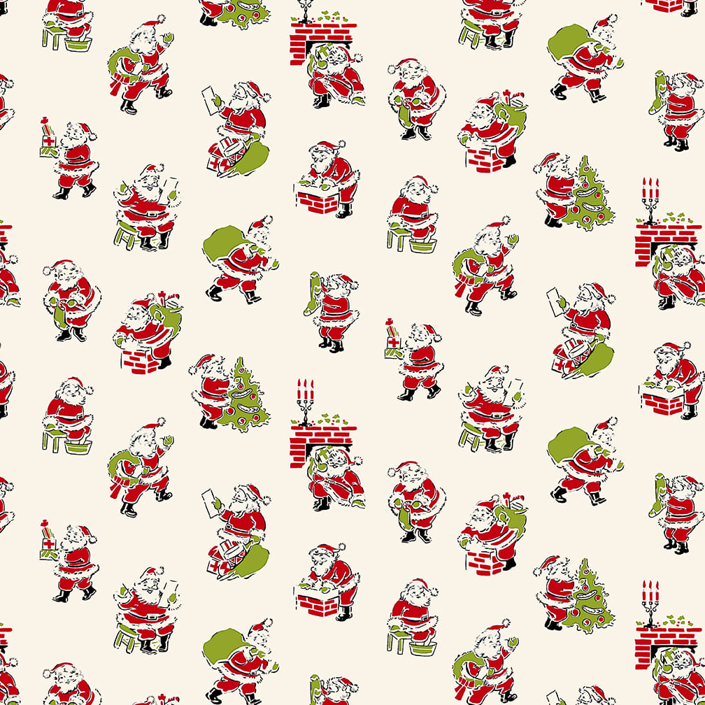 My Childhood Christmas * Cream Santa & Chimney | 1403-86 – Buttermilk Basin