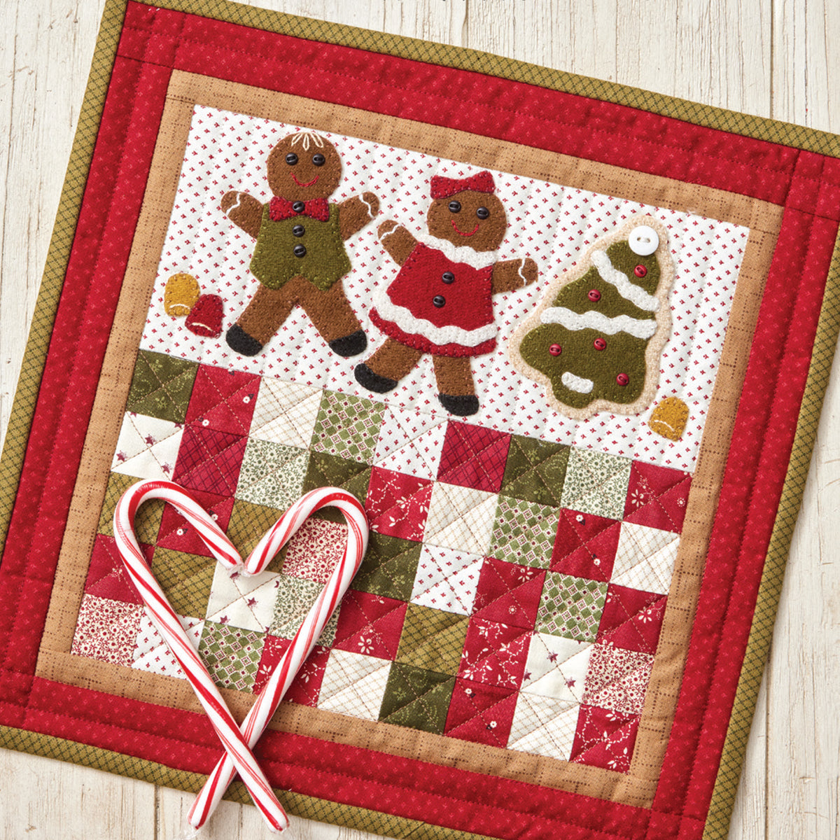 Dancing Gingerbread Mini Quilt – Buttermilk Basin