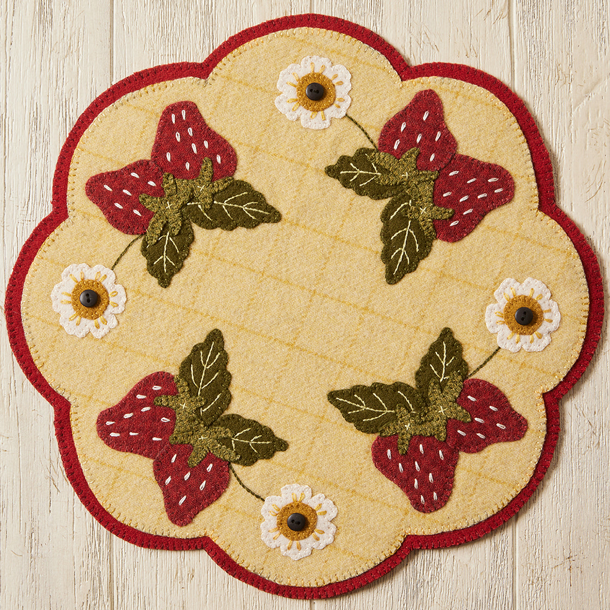 Blooms & Berries Woolen Mat – Buttermilk Basin