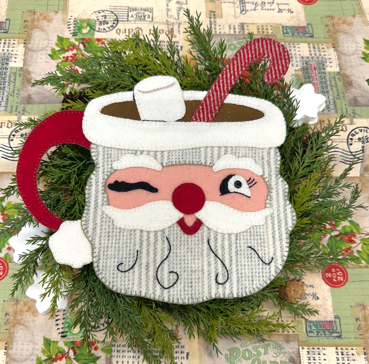 Santa Cocoa Mug & Candy Cane – Buttermilk Basin