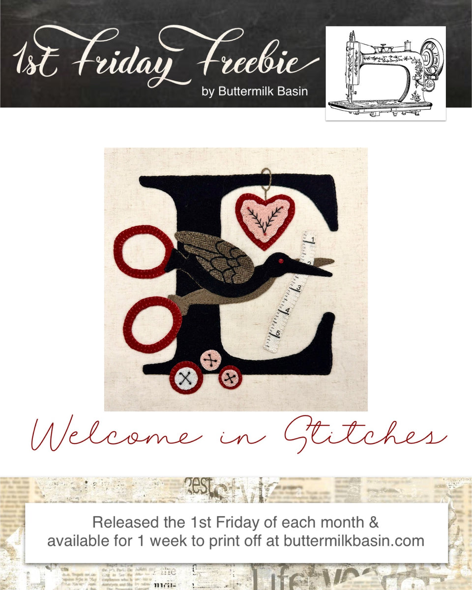 First Friday Freebie - Welcome in Stitches – Buttermilk Basin