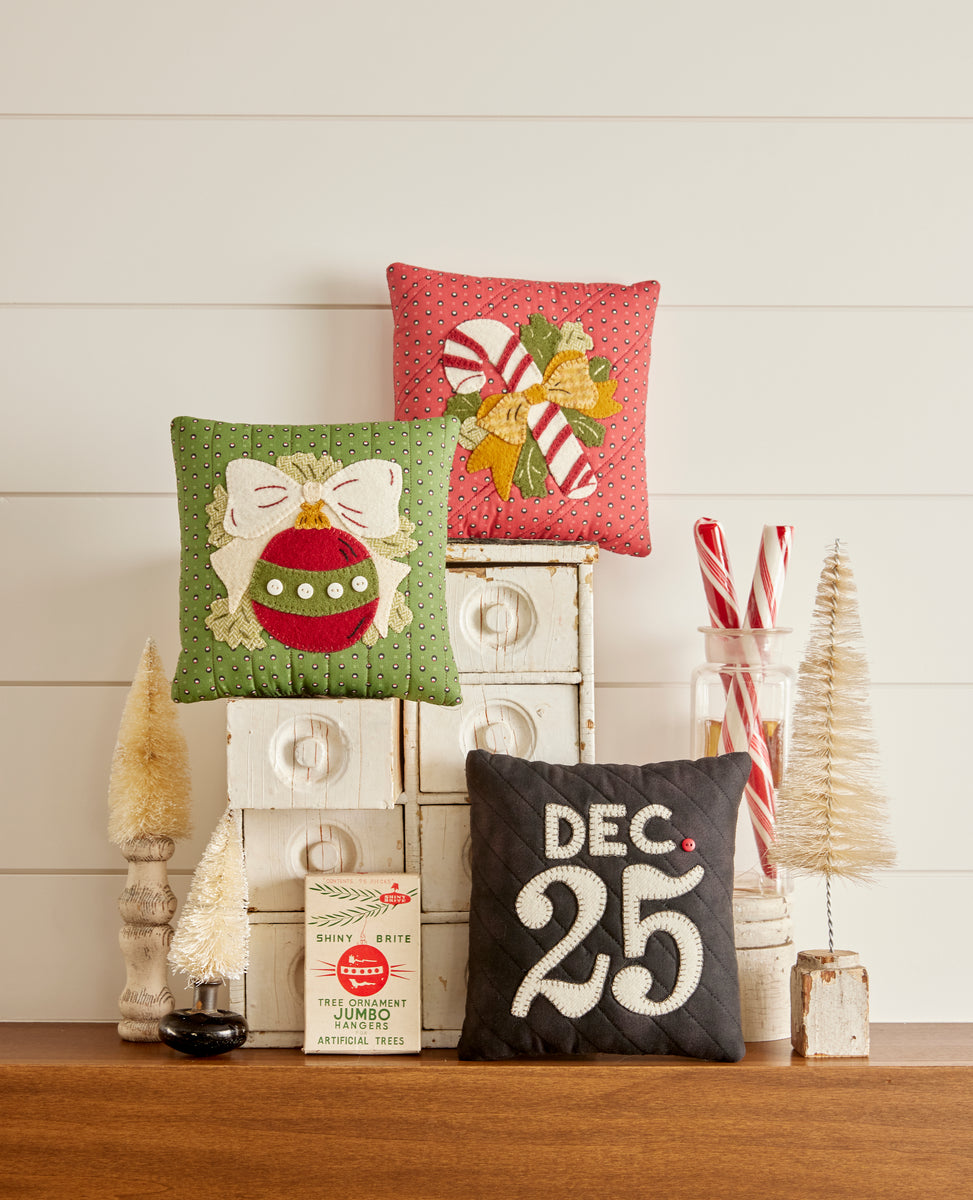 Trio of December Pillows – Buttermilk Basin