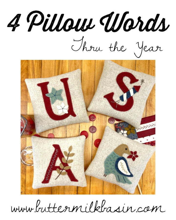4 Pillow Words Thru the Year – Buttermilk Basin