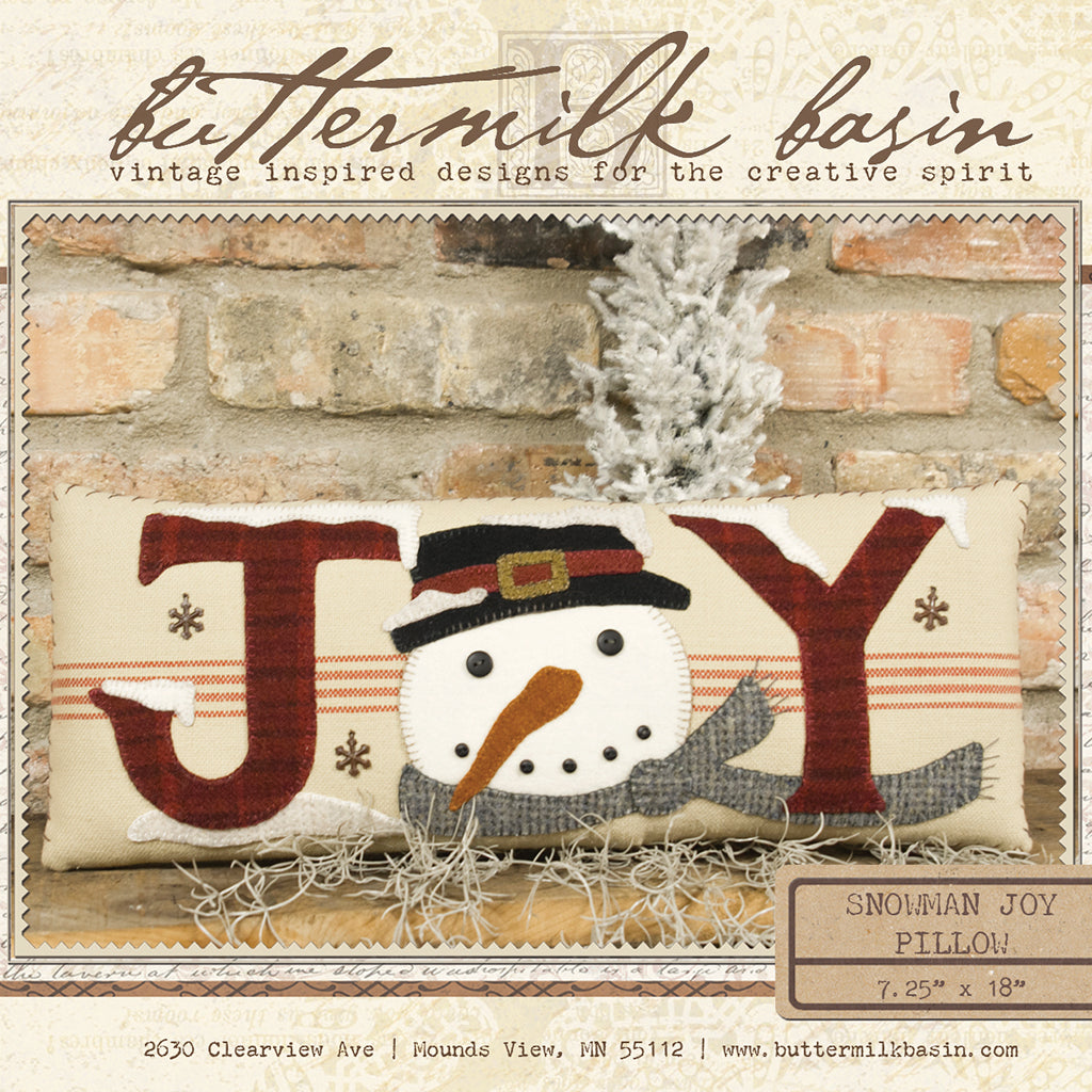 Snowman JOY Pillow – Buttermilk Basin
