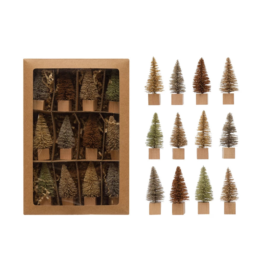 Set of 12 Miniature Trees – Buttermilk Basin
