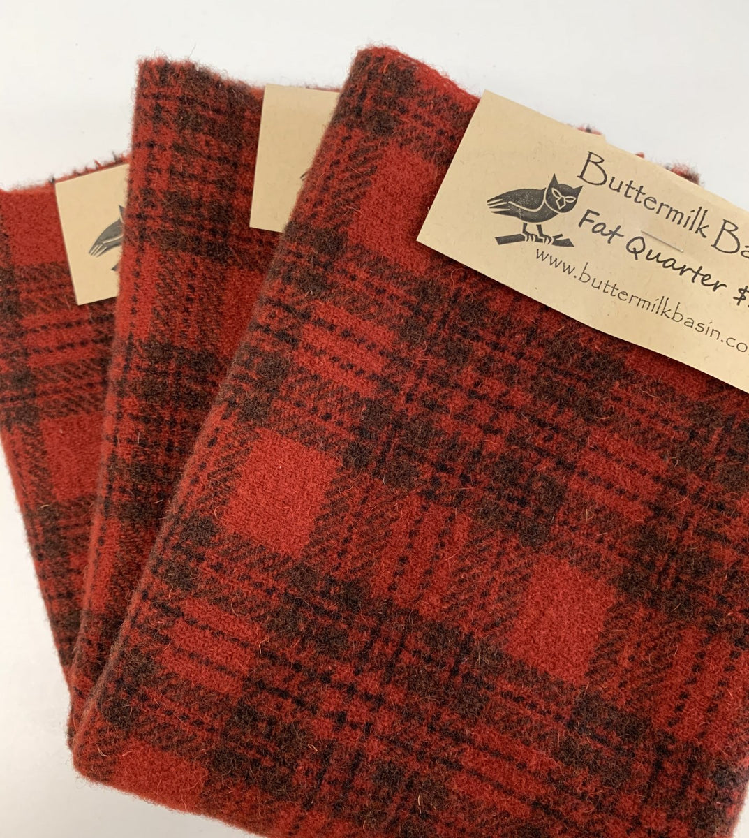 Red #2 Wool Fat Quarter – Buttermilk Basin